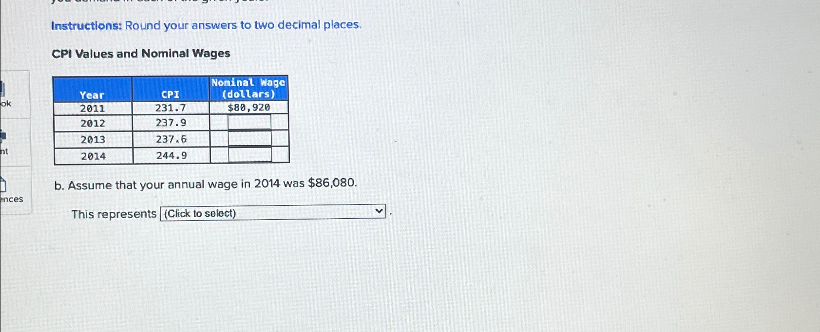 Instructions: Round your answers to two decimal | Chegg.com