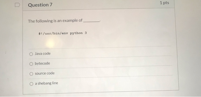 Solved 1 pts Question 3 Python is considered a good first | Chegg.com