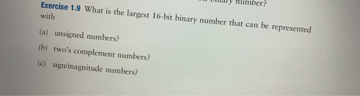 Solved Exercise 19 What Is The Largest 16 Bit Binary Number