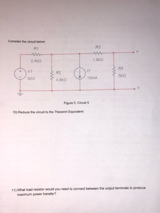 Solved Consider the circuit below. R1 R3 2.4k0 1.6822 V1 3 | Chegg.com