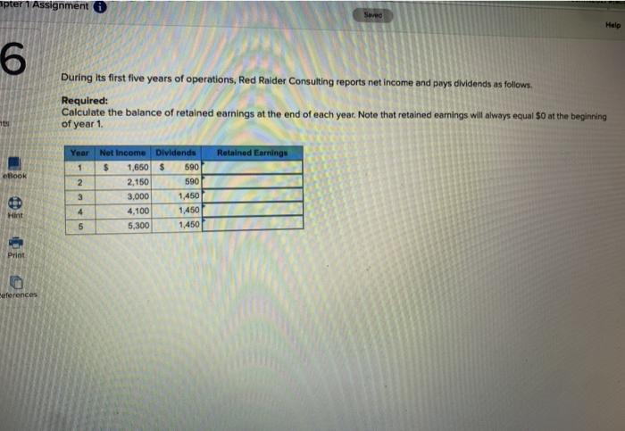Solved apter 1 Assignment Save Help 6 During its first five | Chegg.com Solved apter 1 Assignment Save Help 6 During its first five | Chegg.com