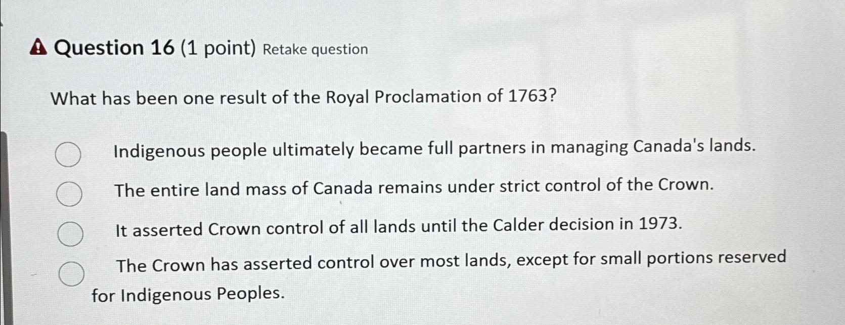 Solved A Question 16 (1 ﻿point) ﻿Retake questionWhat has | Chegg.com