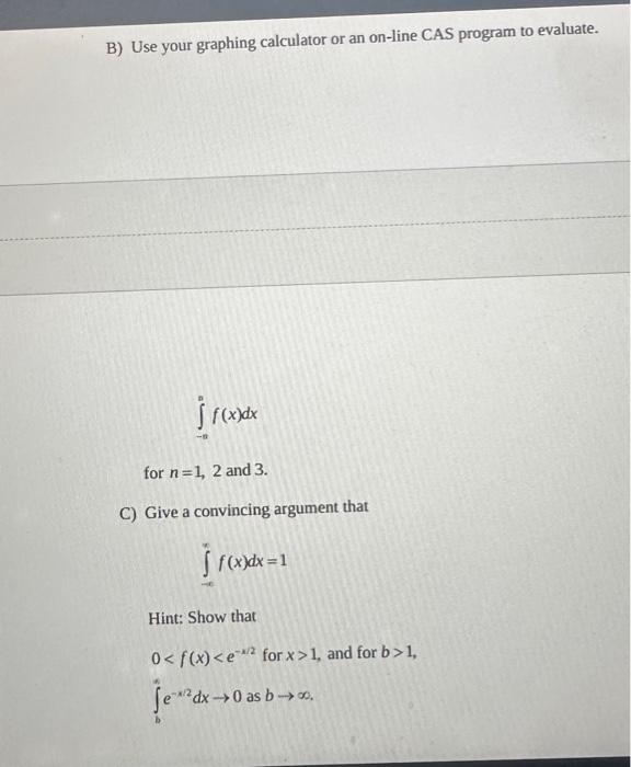 Solved Normal Probability Distribution The function | Chegg.com