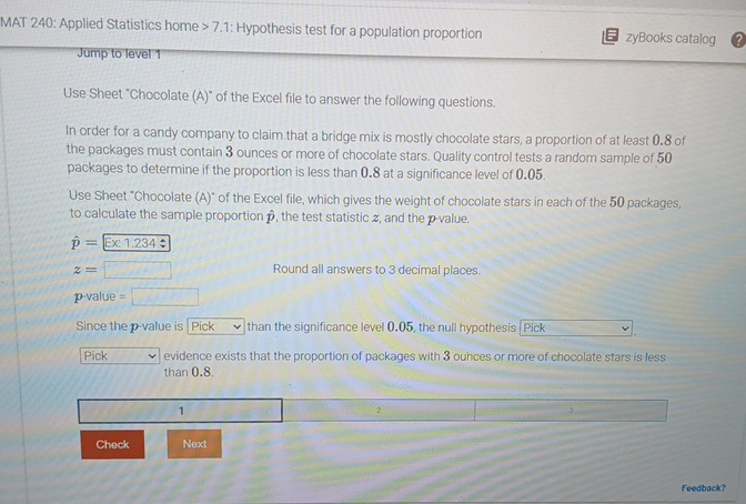 Solved MAT 240: Applied Statistics home > 7.1: Hypothesis | Chegg.com