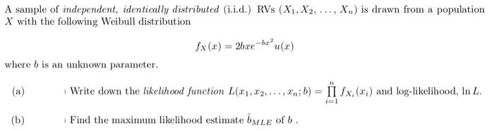 Solved A sample of independent, identically distributed | Chegg.com