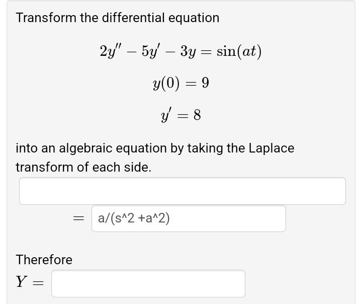Solved Transform the differential equation | Chegg.com