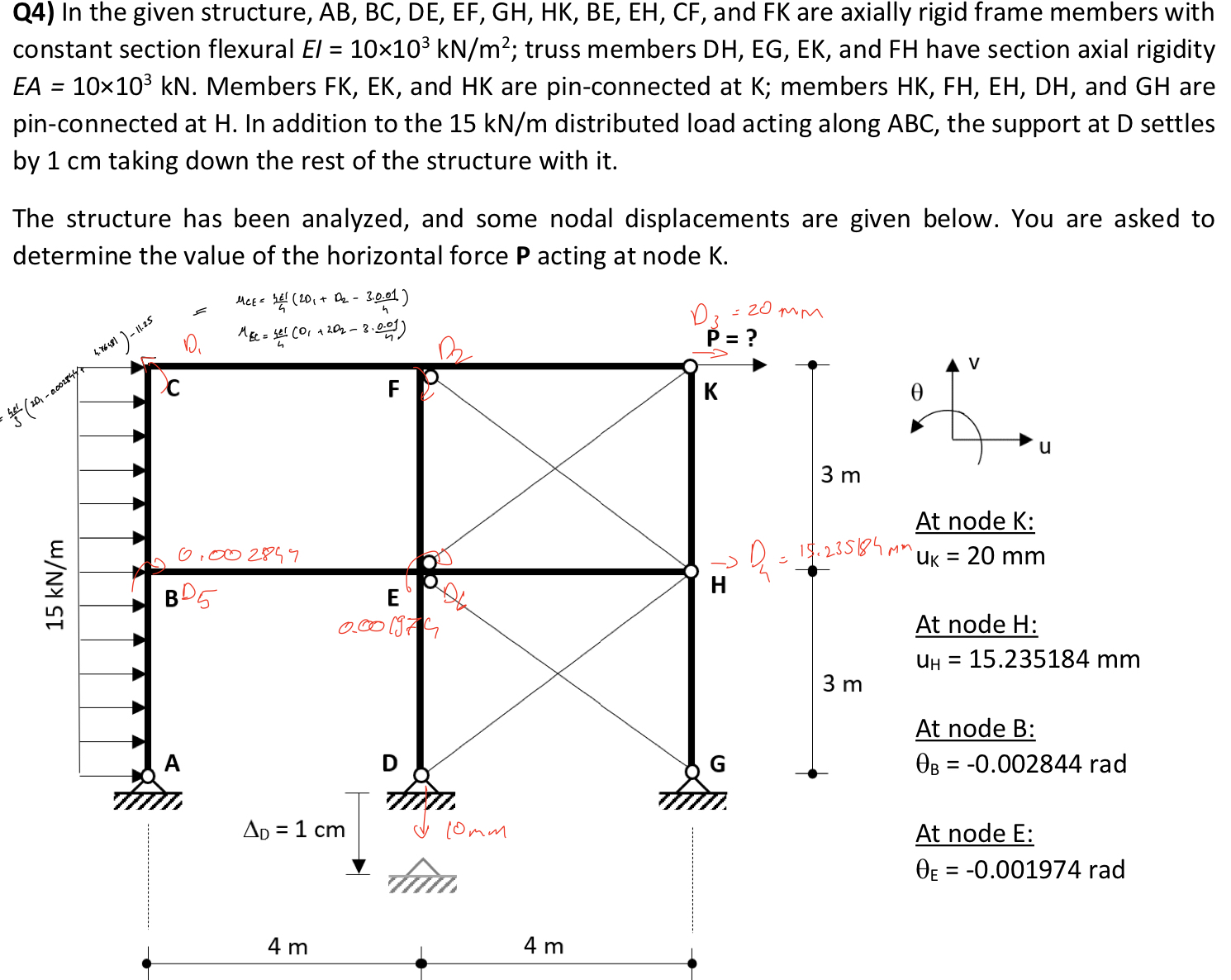 Solved Q4) ﻿In the given structure, | Chegg.com