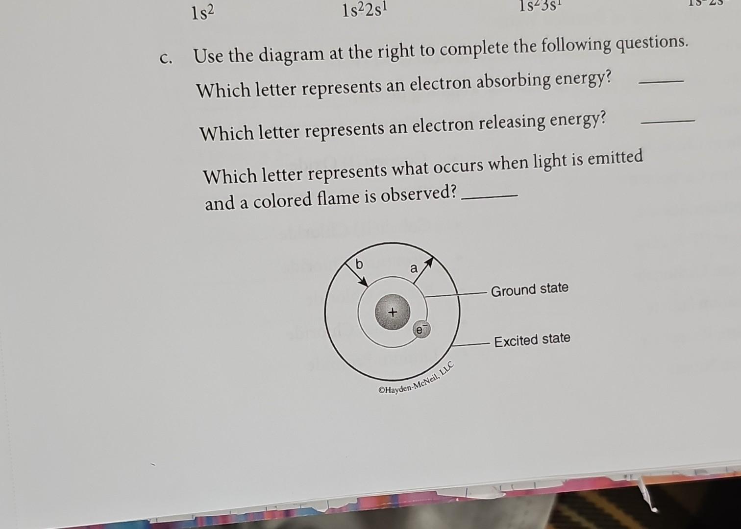 Solved c. Use the diagram at the right to complete the | Chegg.com