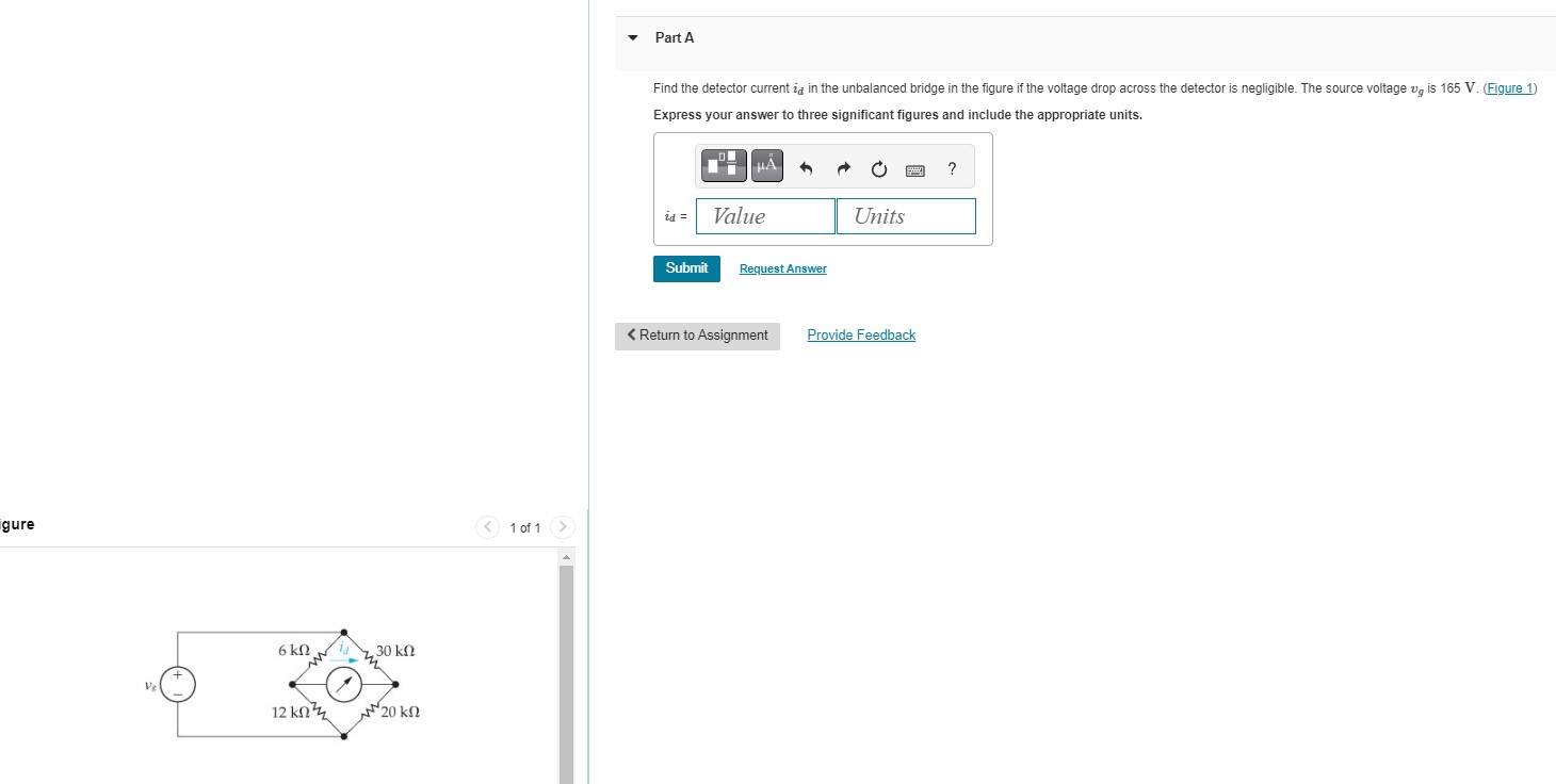 Solved Part AFind the detector current id ﻿in the unbalanced | Chegg.com