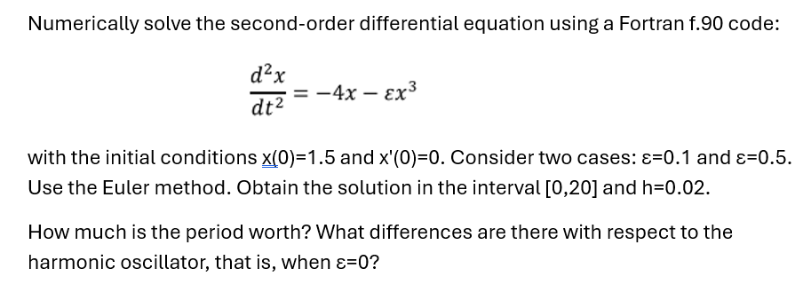Solved Numerically solve the second-order differential | Chegg.com
