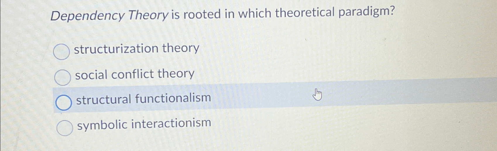 Solved Dependency Theory is rooted in which theoretical | Chegg.com