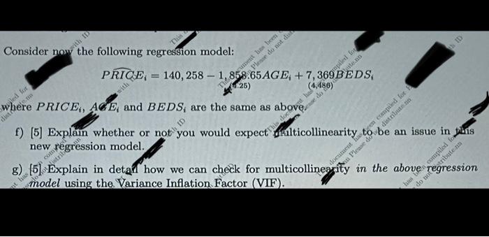 Solved Consider now the following regression model: | Chegg.com