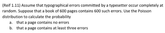 Solved (Reif 1.11) Assume that typographical errors | Chegg.com