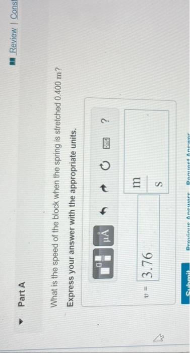 Solved One end of a horizontal spring with force constant | Chegg.com