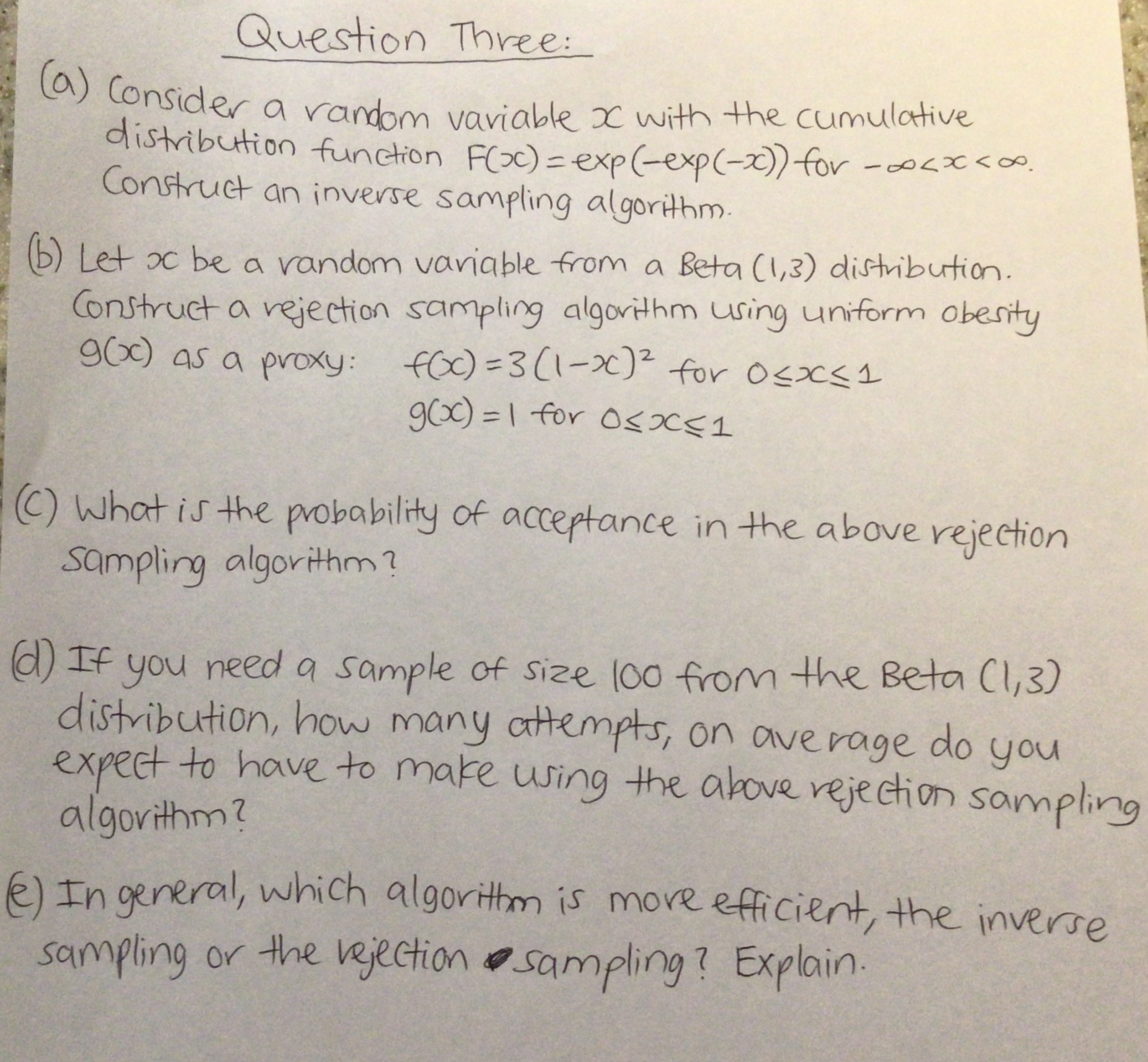 Solved Question Three:(a) ﻿Consider a random vaviable x | Chegg.com