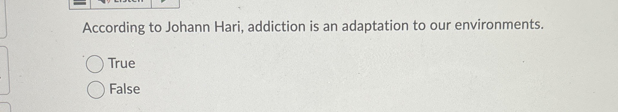 Solved According to Johann Hari, addiction is an adaptation | Chegg.com