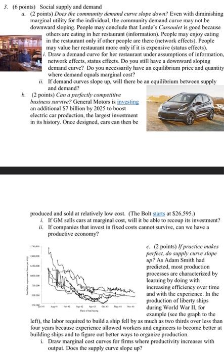 3. (6 points) Social supply and demand a. (2 points) | Chegg.com
