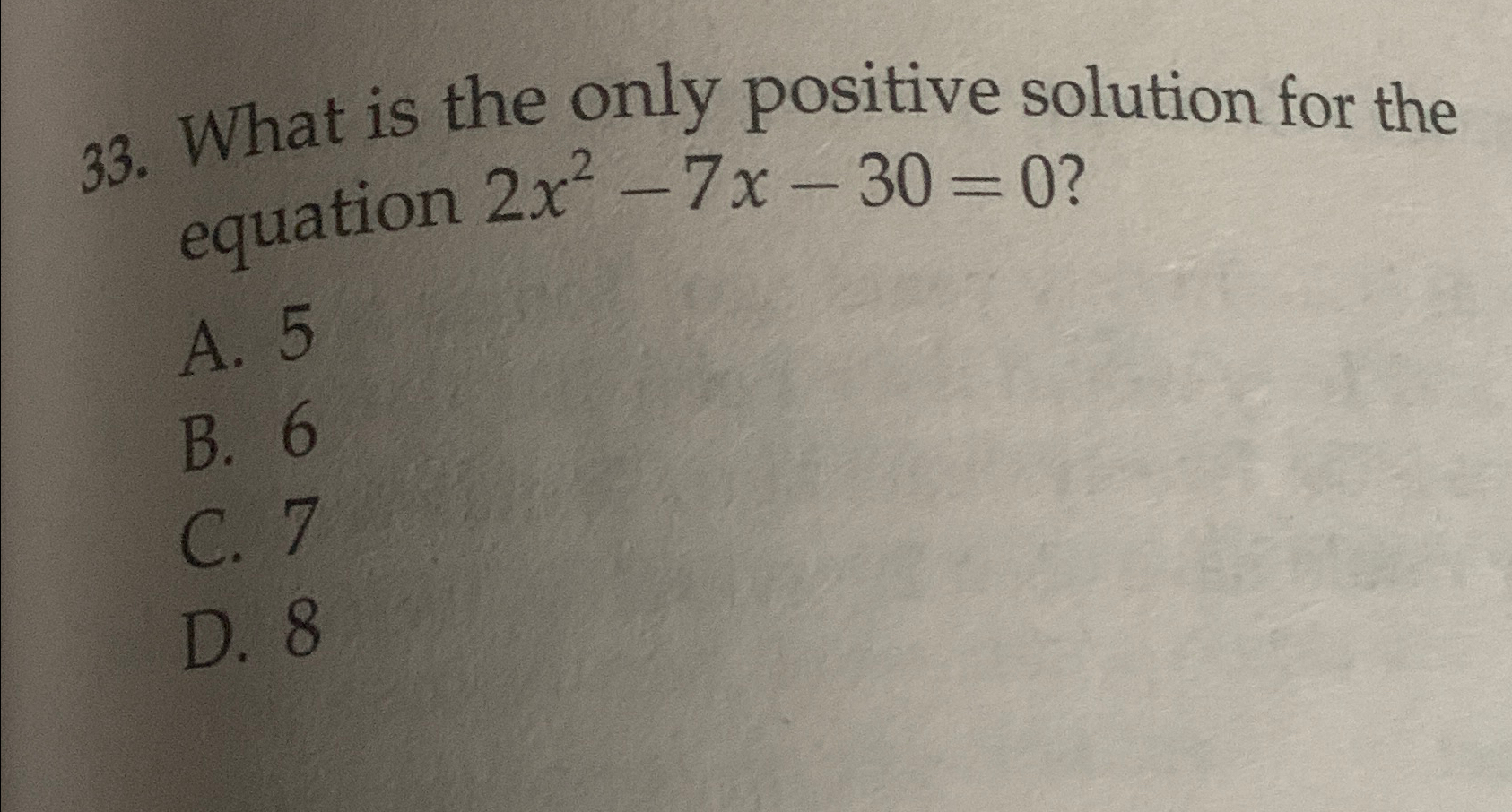 Solved What is the only positive solution for the equation | Chegg.com