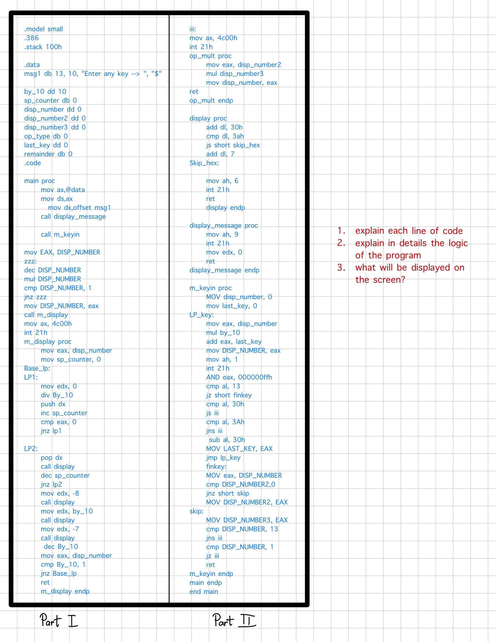 Solved program 2 -.model small.386 ﻿.stack 100h ﻿.data msg1 | Chegg.com