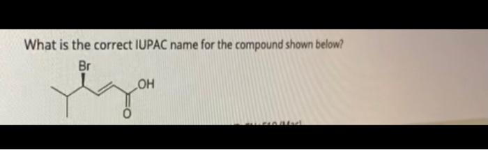 Solved QUESTION 23 What is the correct IUPC name of the | Chegg.com