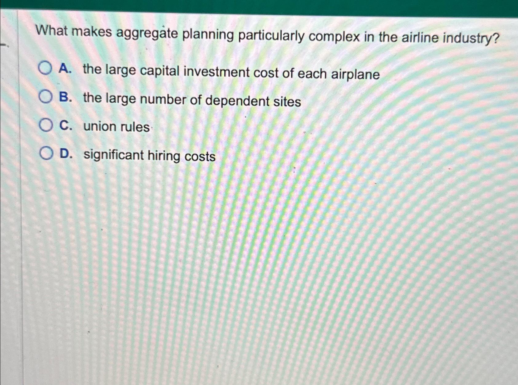 Solved What makes aggregate planning particularly complex in | Chegg.com