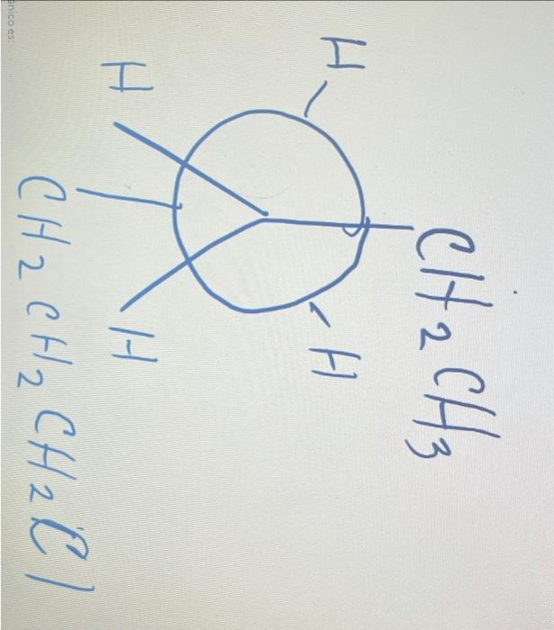 Solved I nico es: H CH2CH3 H H CH2CH, CH2Cl | Chegg.com