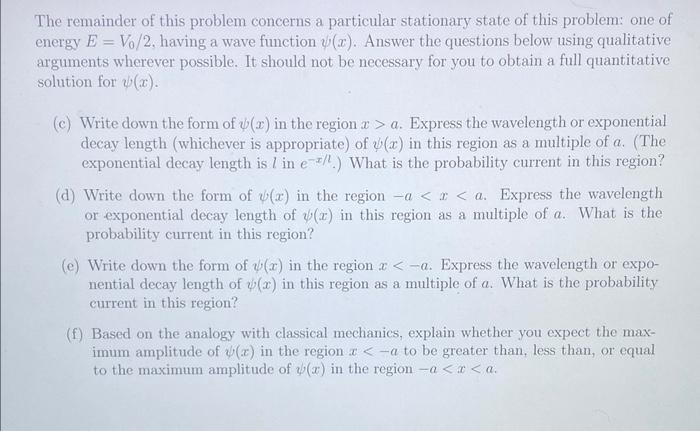 Solved Consider a particle of mass m moving in one dimension | Chegg.com