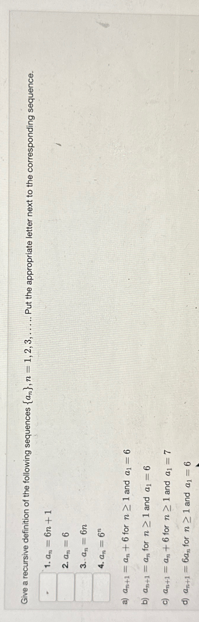 Solved Give a recursive definition of the following | Chegg.com