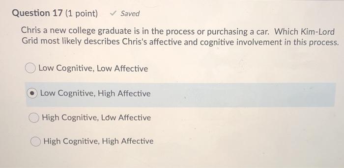 Solved Question 17 (1 point) Saved Chris a new college | Chegg.com