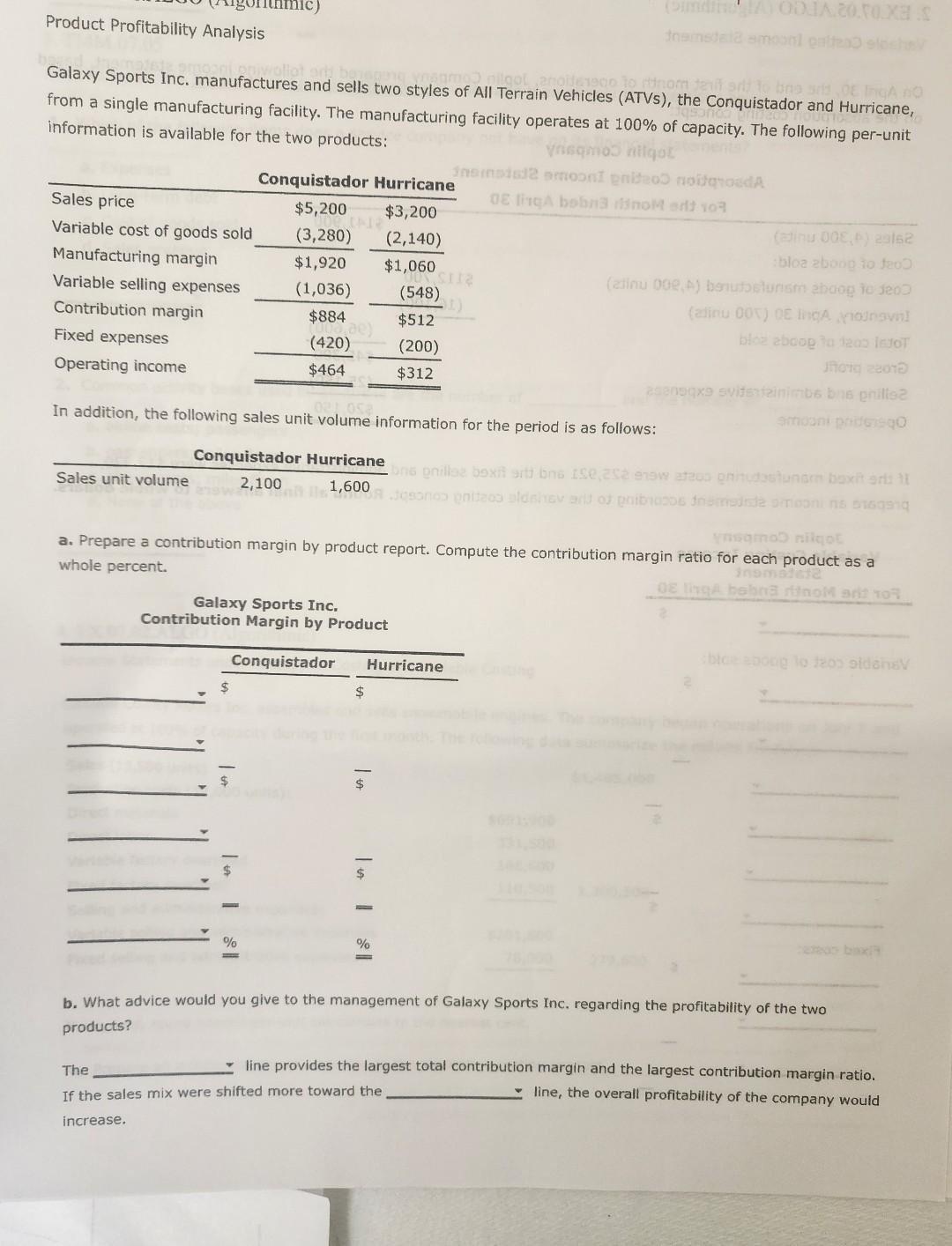 Solved 2. EX.07.05.ALGO (Algonithmic) Variable Costing | Chegg.com