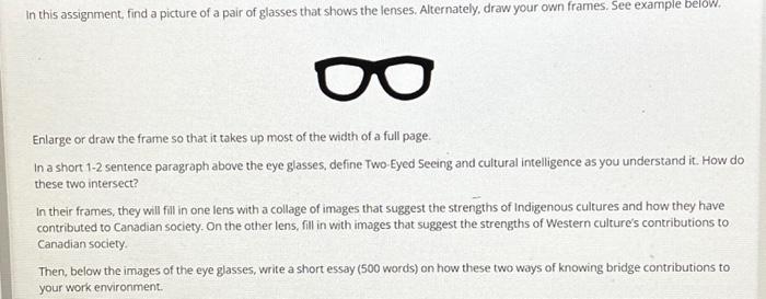 Solved In this assignment, find a picture of a pair of | Chegg.com