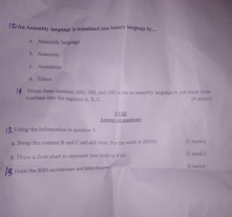 2. ﻿Write an assembly program for the following and | Chegg.com