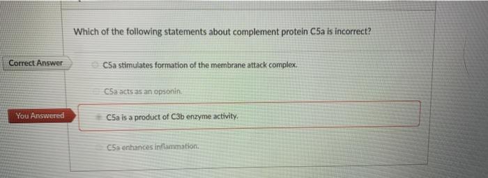 Solved Which of the following statements about complement | Chegg.com