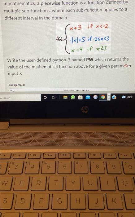 Solved In mathematics, a piecewise function is a function | Chegg.com