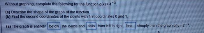 Solved Without graphing, describe the shape of the graph of | Chegg.com