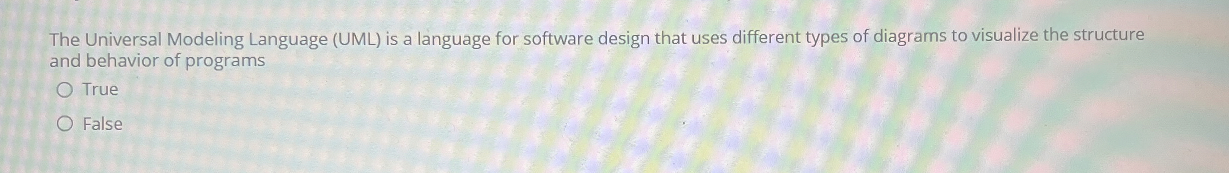 Solved The Universal Modeling Language (UML) ﻿is a language | Chegg.com