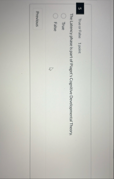 Solved True or False 1 ﻿pointThe Latency phase is part of | Chegg.com
