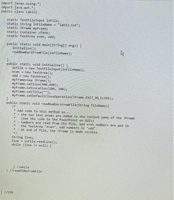 Create a project for this lab in Eclipse and put the | Chegg.com