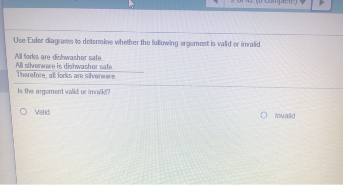 Solved Use Euler diagrams to determine whether the following | Chegg.com