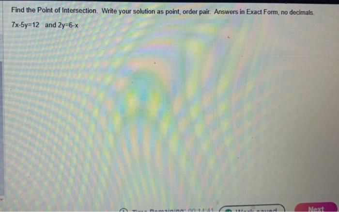 Solved Find the Point of Intersection. Write your solution | Chegg.com