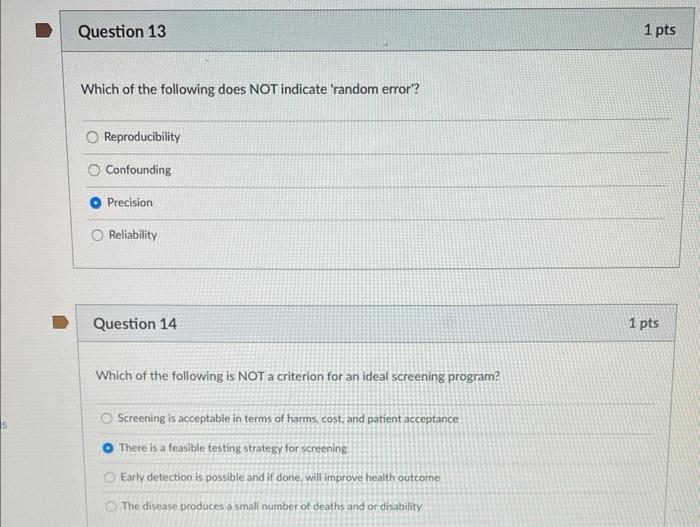 Solved Which of the following does NOT indicate 'random | Chegg.com