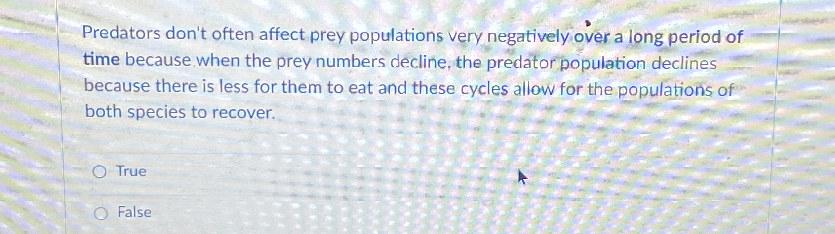 Solved Predators don't often affect prey populations very | Chegg.com