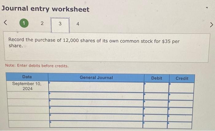 Solved Journal entry worksheet Record the purchase of 12,000 | Chegg.com
