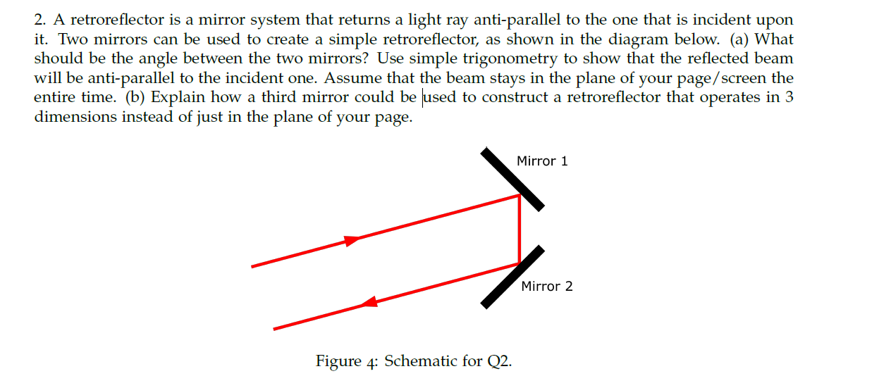 Solved optic question | Chegg.com