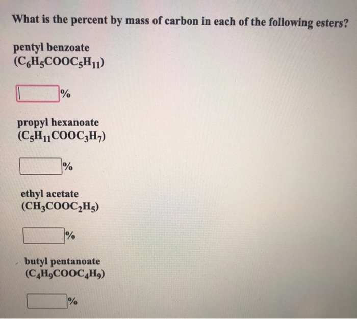 Solved Carboxylic acids react with alcohols to form esters, | Chegg.com