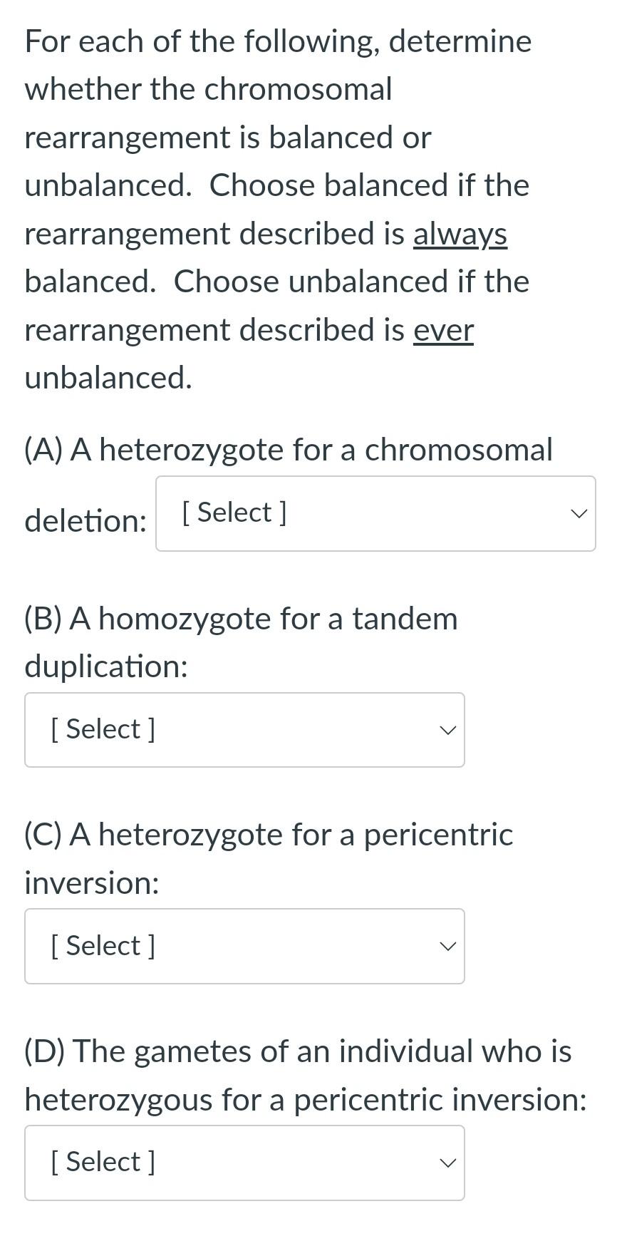 Solved For each of the following, determine whether the | Chegg.com