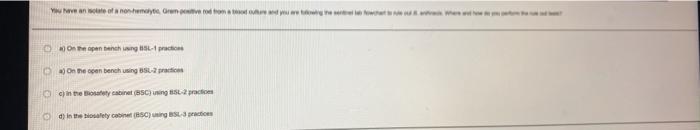 Solved Isolation of a large Gram-positive rod from a blood | Chegg.com