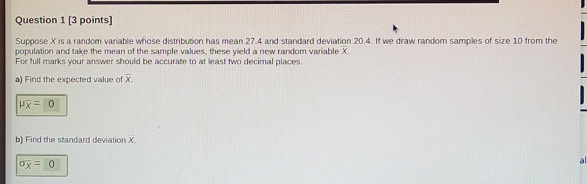 Solved Suppose X Is A Random Variable Whose Distribution Has