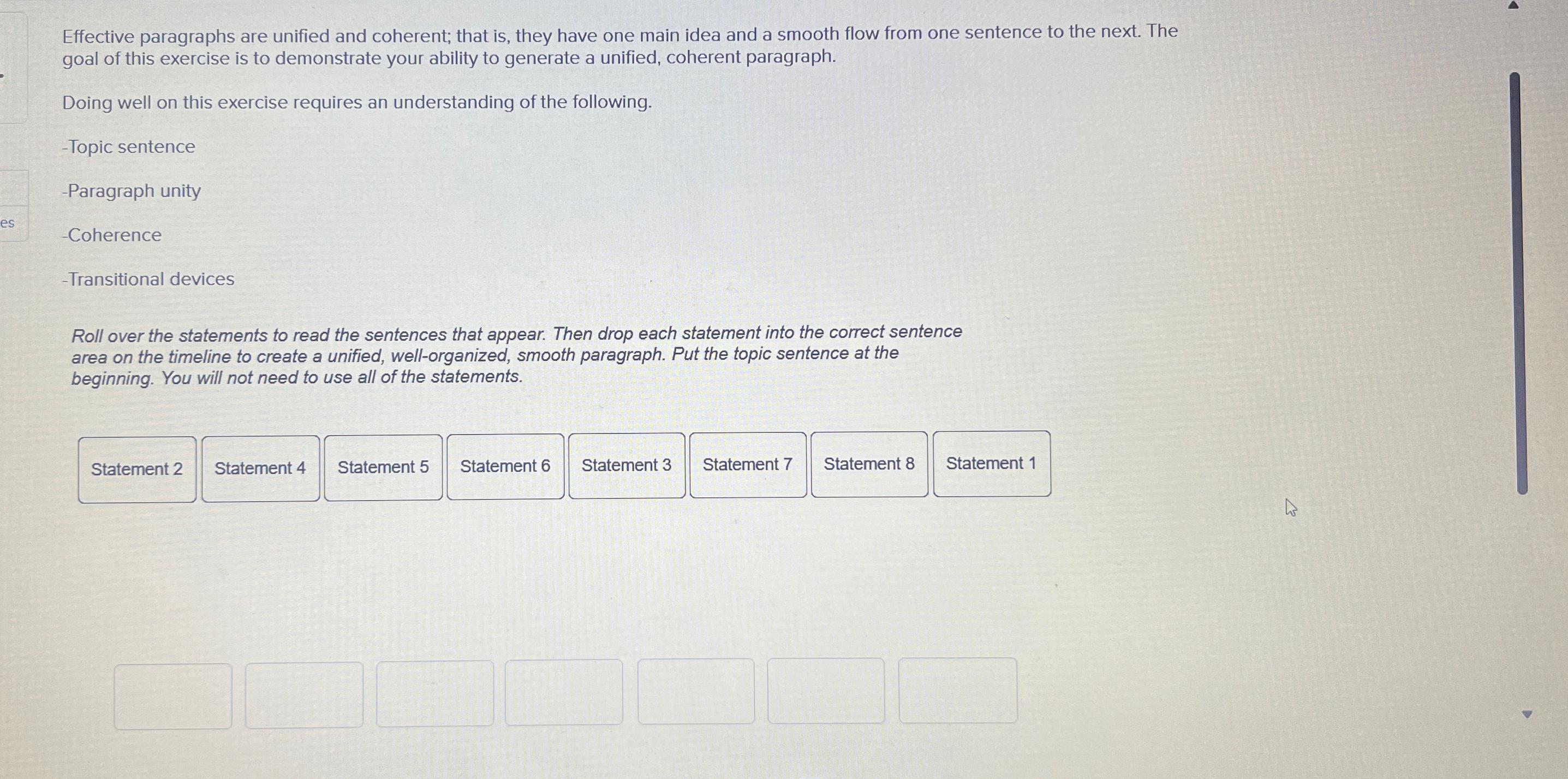 Effective paragraphs are unified and coherent; that | Chegg.com