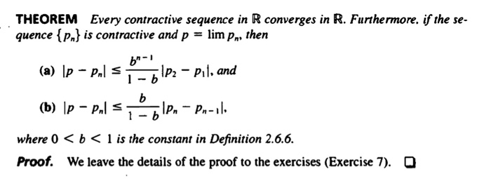 Solved THEOREM Every contractive sequence in R converges in | Chegg.com Solved THEOREM Every contractive sequence in R converges in | Chegg.com